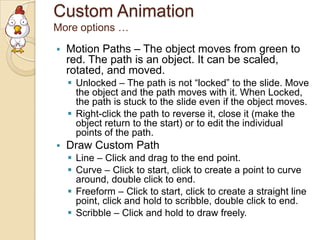 Animation in power point | PPTX