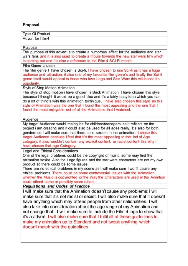 Animation planning document | PDF