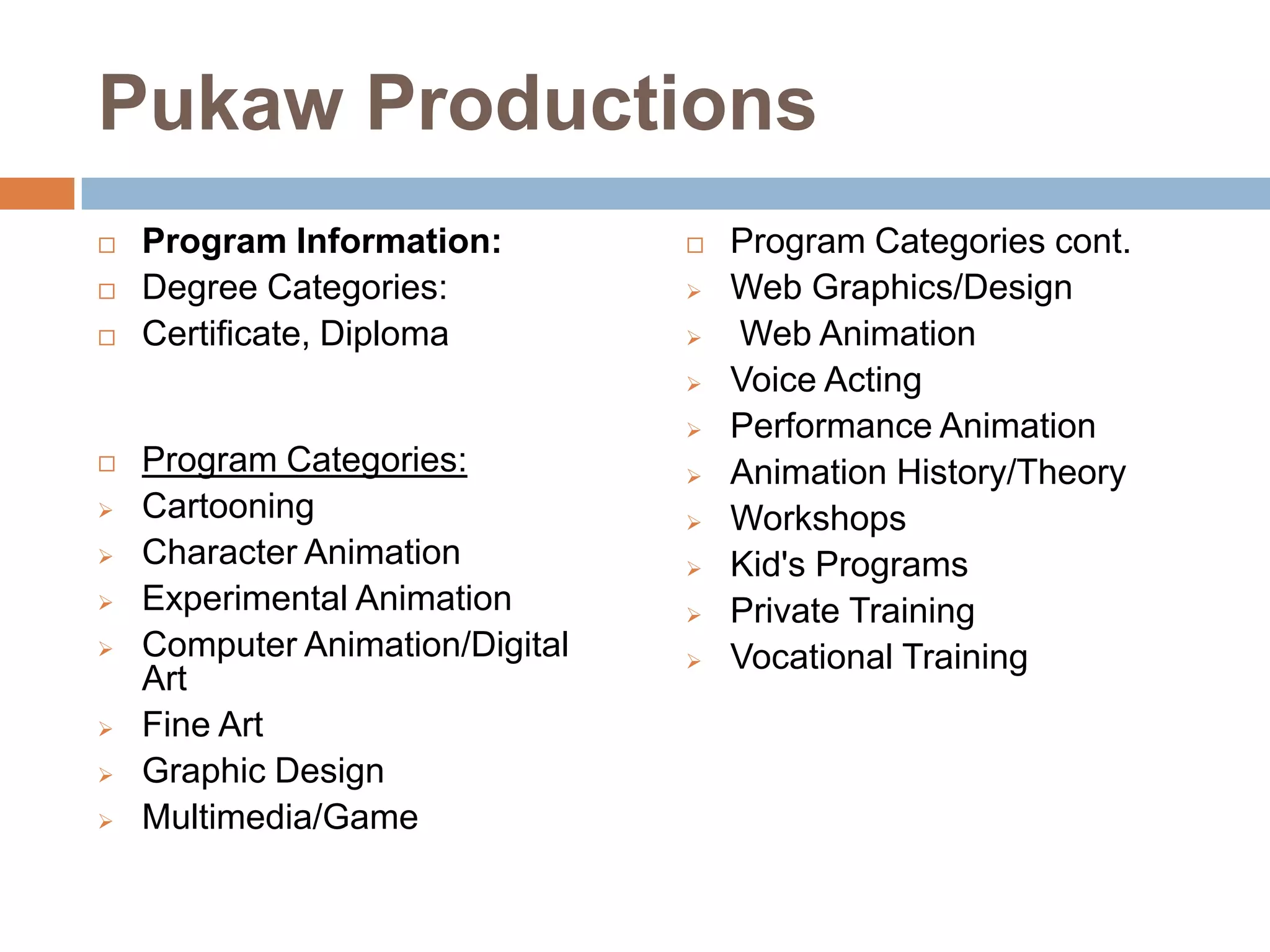 Animation schools in the philippines | PPTX
