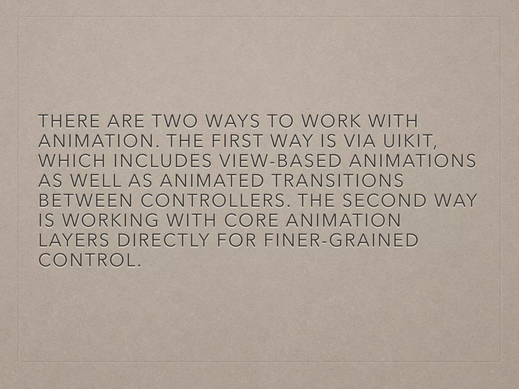 A short guide to animations in iOS | PDF