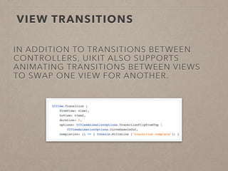A short guide to animations in iOS | PPT