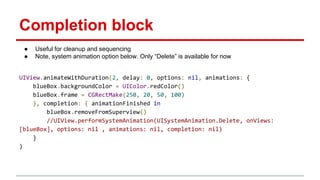 Animations & swift | PPT