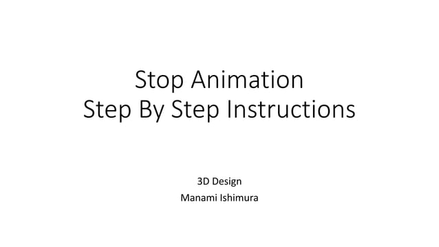 Animation step by step instruction | PPT