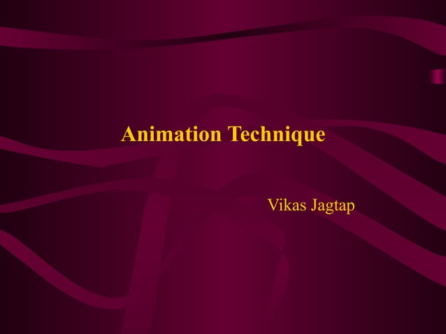 Animation technique | PPT | Computer Animation | Computer Software and Applications