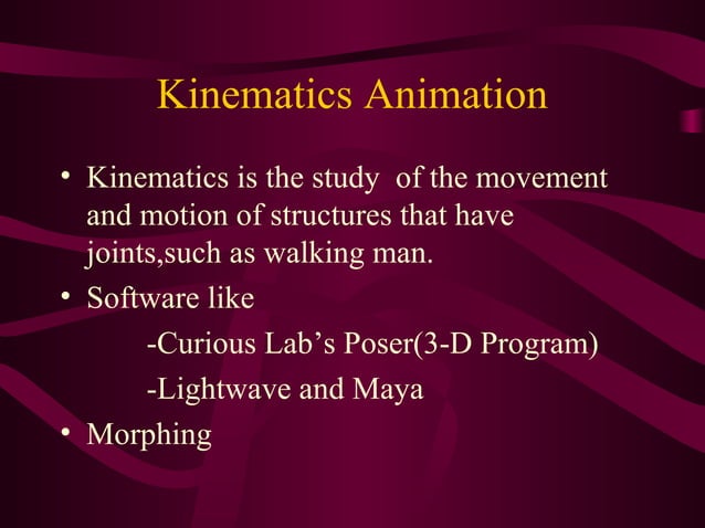 Animation technique | PPT | Computer Animation | Computer Software and Applications