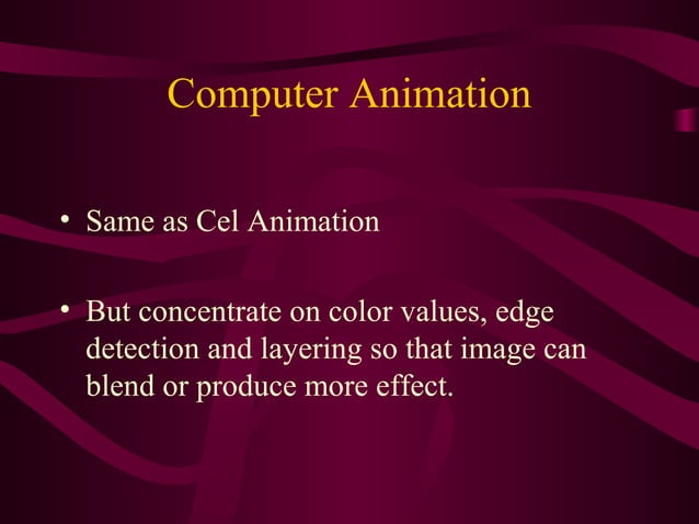 Animation technique | PPT | Computer Animation | Computer Software and Applications
