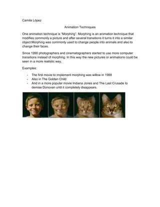 Animation techniques | DOCX