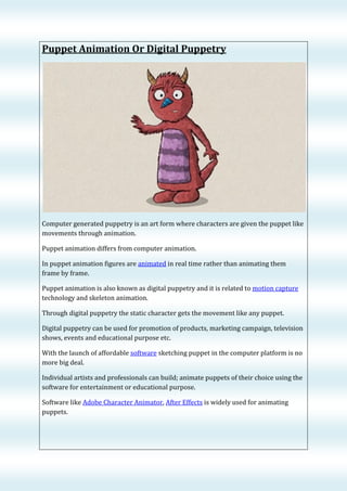 Incredible Puppet Animation Techniques | PDF
