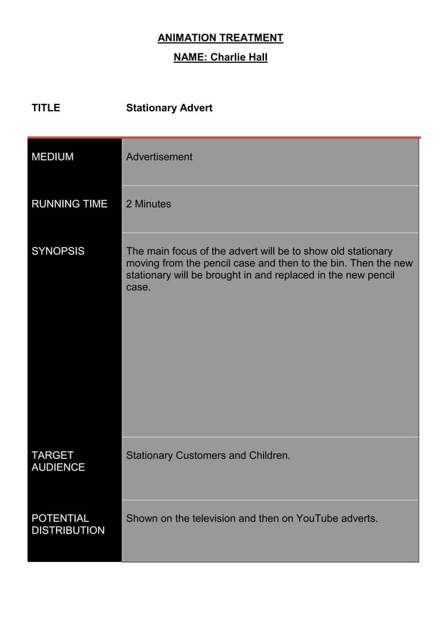 Animation treatment | DOCX