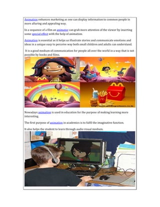 Animation OR Visual Effects Choose The Promising Career | PDF