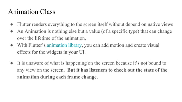 Animation With Flutter.pptx | Computer Animation | Computer Software and Applications