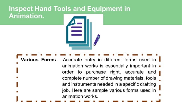 ANIMATION wk2b - Inspect Hand Tools and Equipment in Animation | PPTX