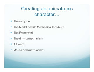Project Animatronics | PPT