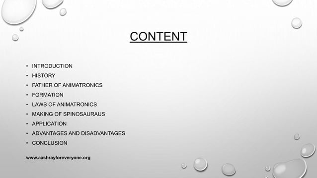 Animatronics | PPTX | Computer Animation | Computer Software and ...