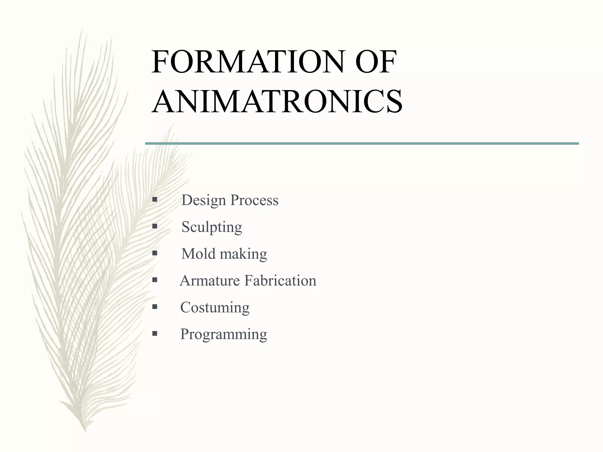 Animatronics presentation | PPTX