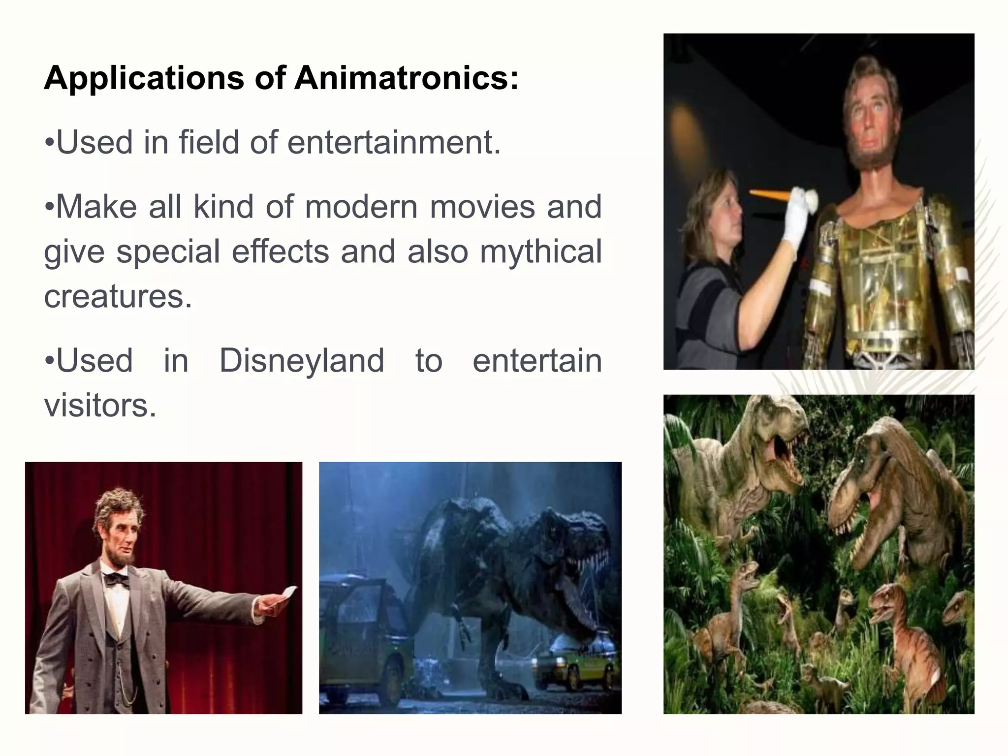 Animatronics presentation | PPTX