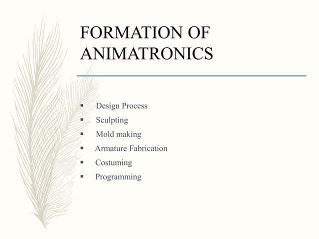 Animatronics presentation | PPTX | Computer Animation | Computer ...