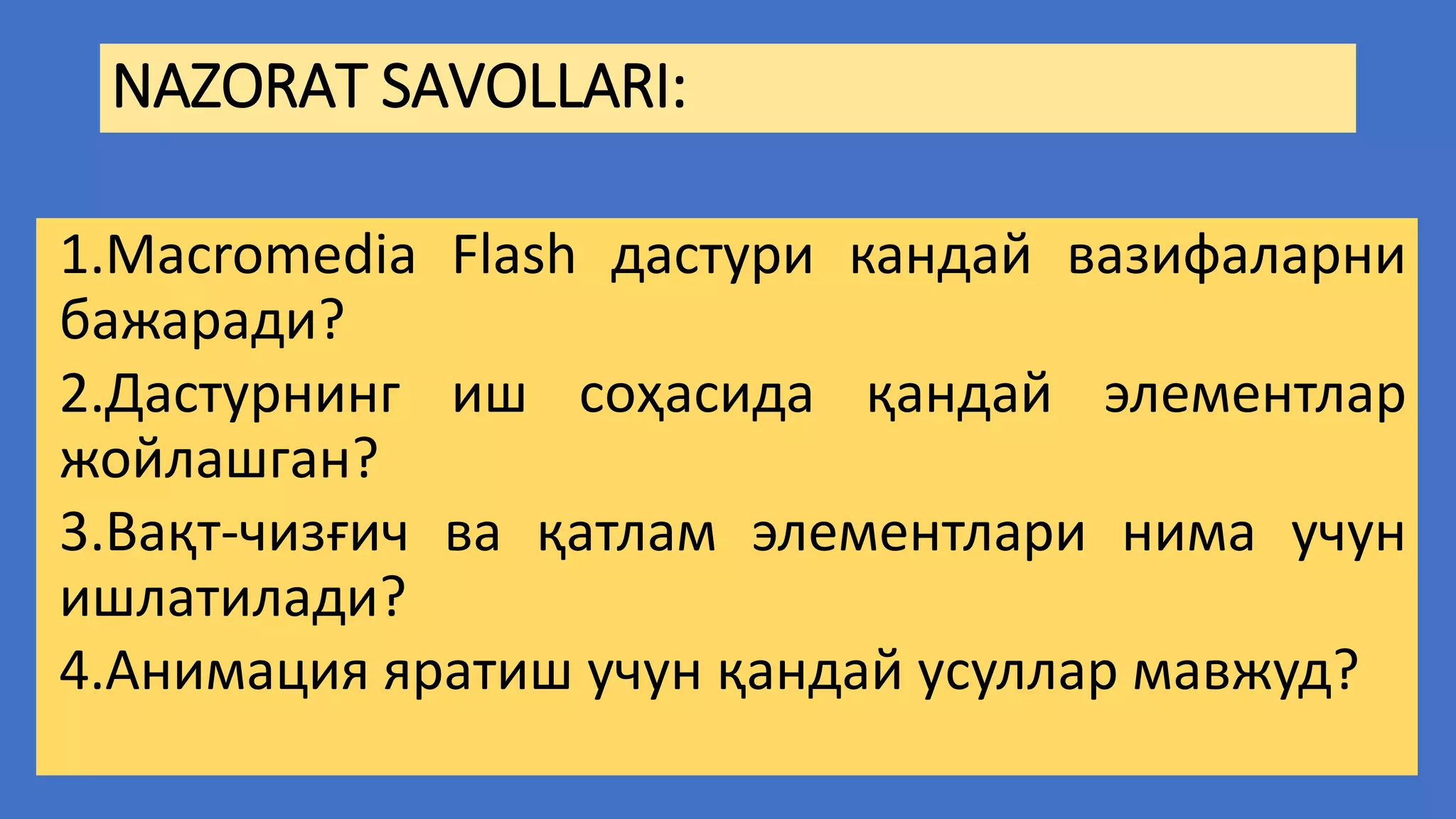 Animatsiyalarni yaratish dasturlarida ishlash asoslari.pptx