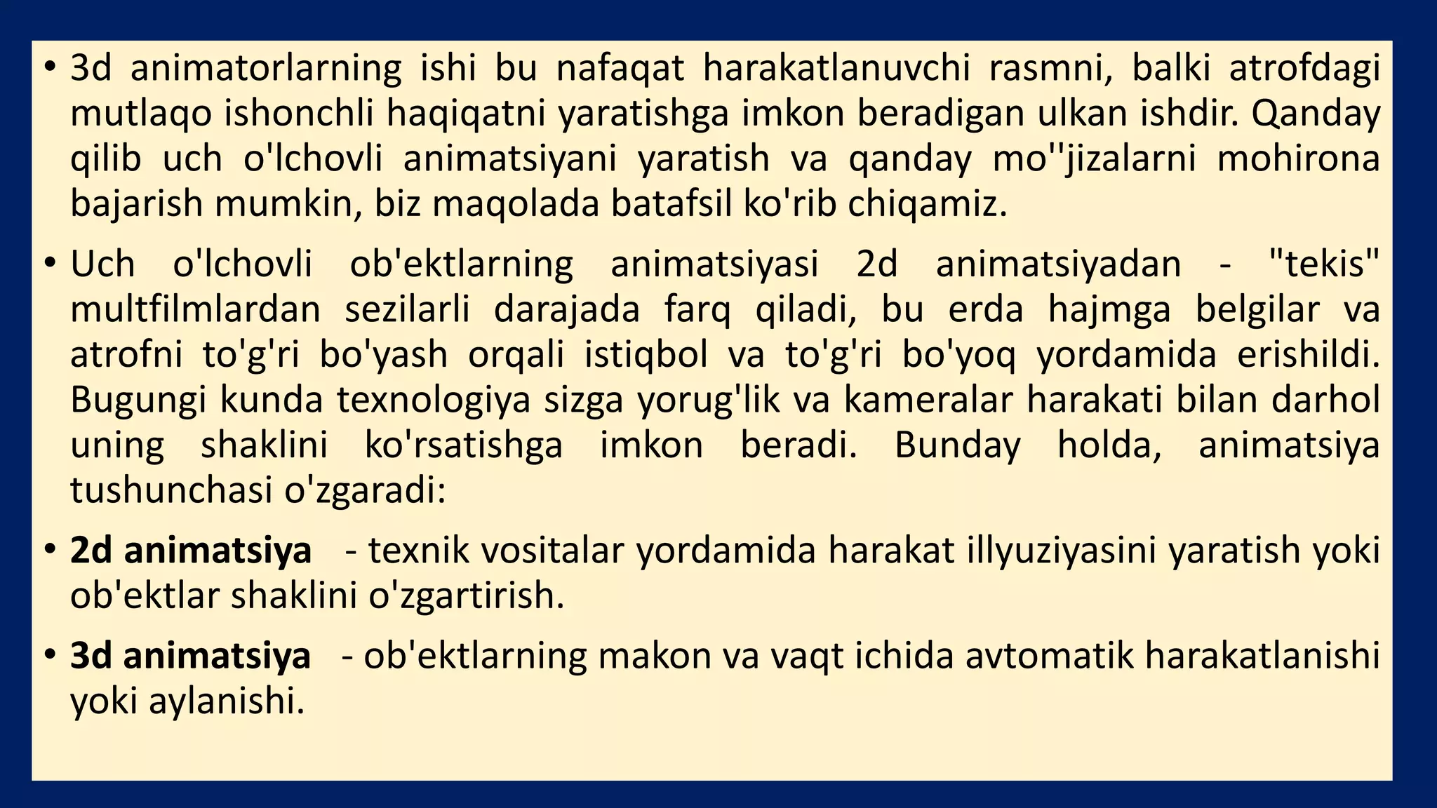 Animatsiyalarni yaratish dasturlarida ishlash asoslari.pptx