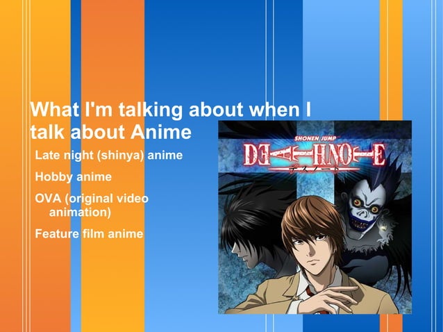 Anime Presentation | ODP | Animation & Anime | Genres