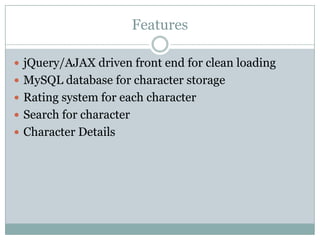 Anime character database | PPT