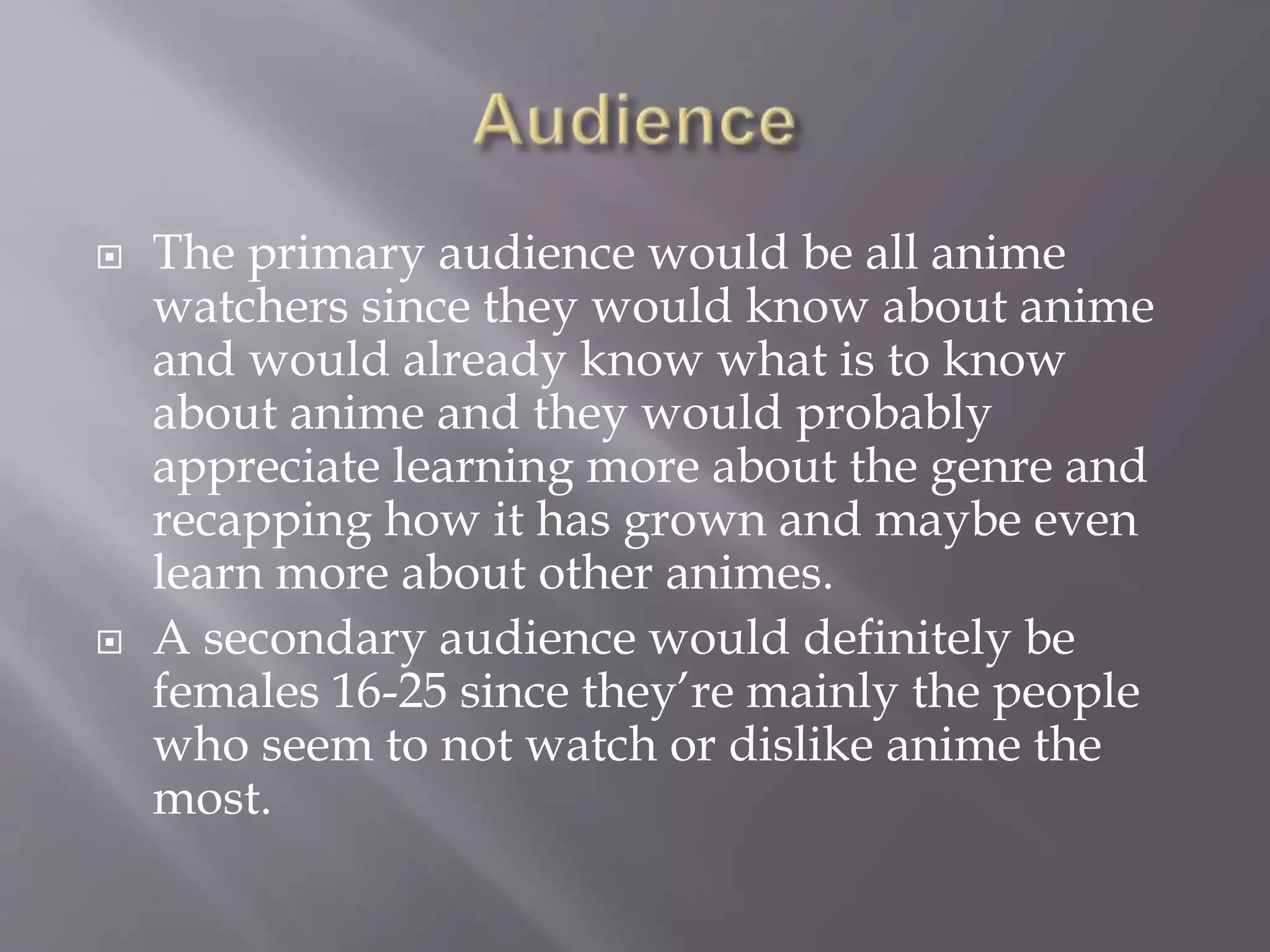 Anime pitch | PPTX