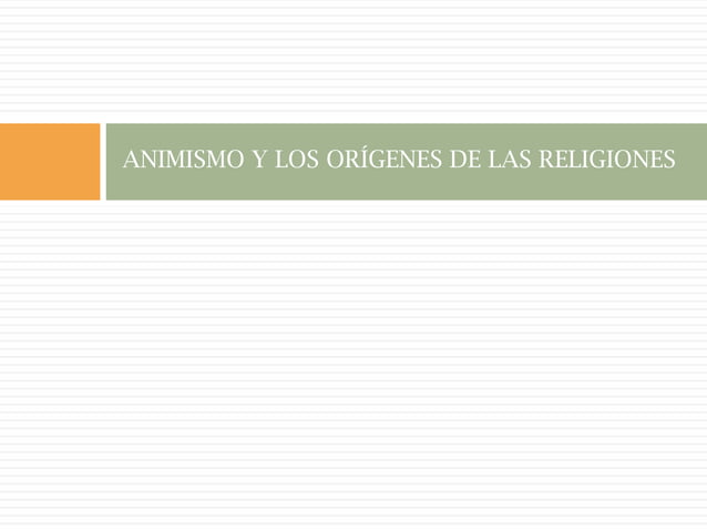 El Animismo | PPT