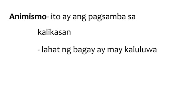 Animismo | PPTX