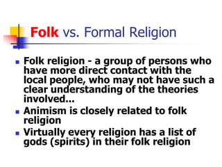 Animism and Folk Religion | PPTX