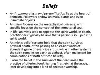 Animistic theory by edward burnett tylor | PPTX