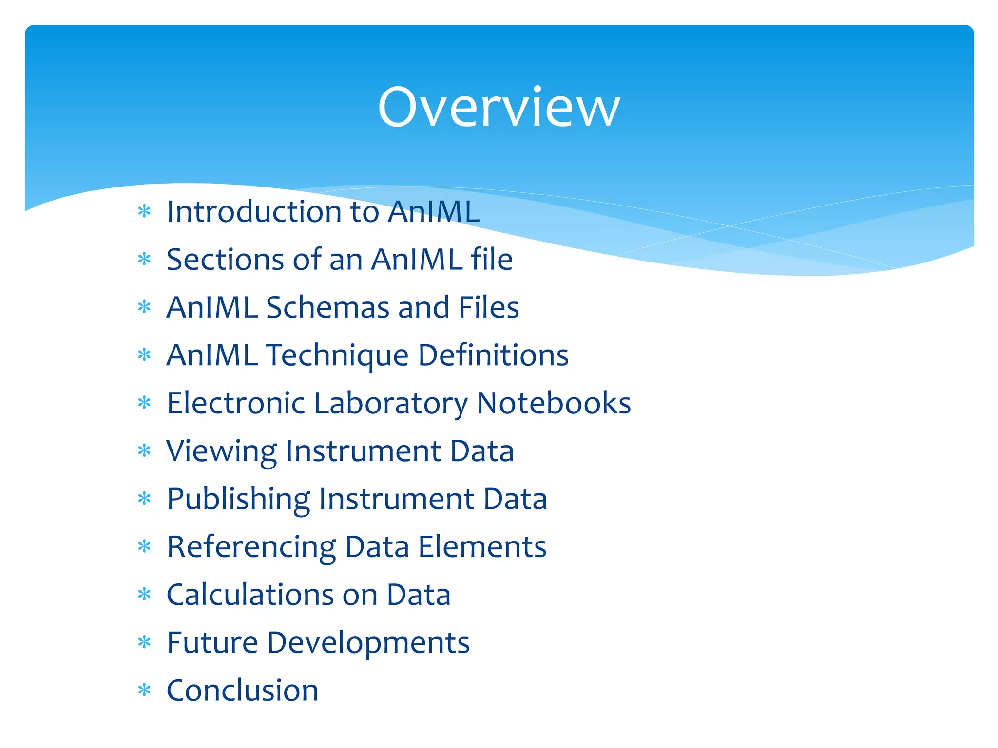 Integrating AnIML Files in Electronic Laboratory Notebooks - PittCon 2015 | PPTX