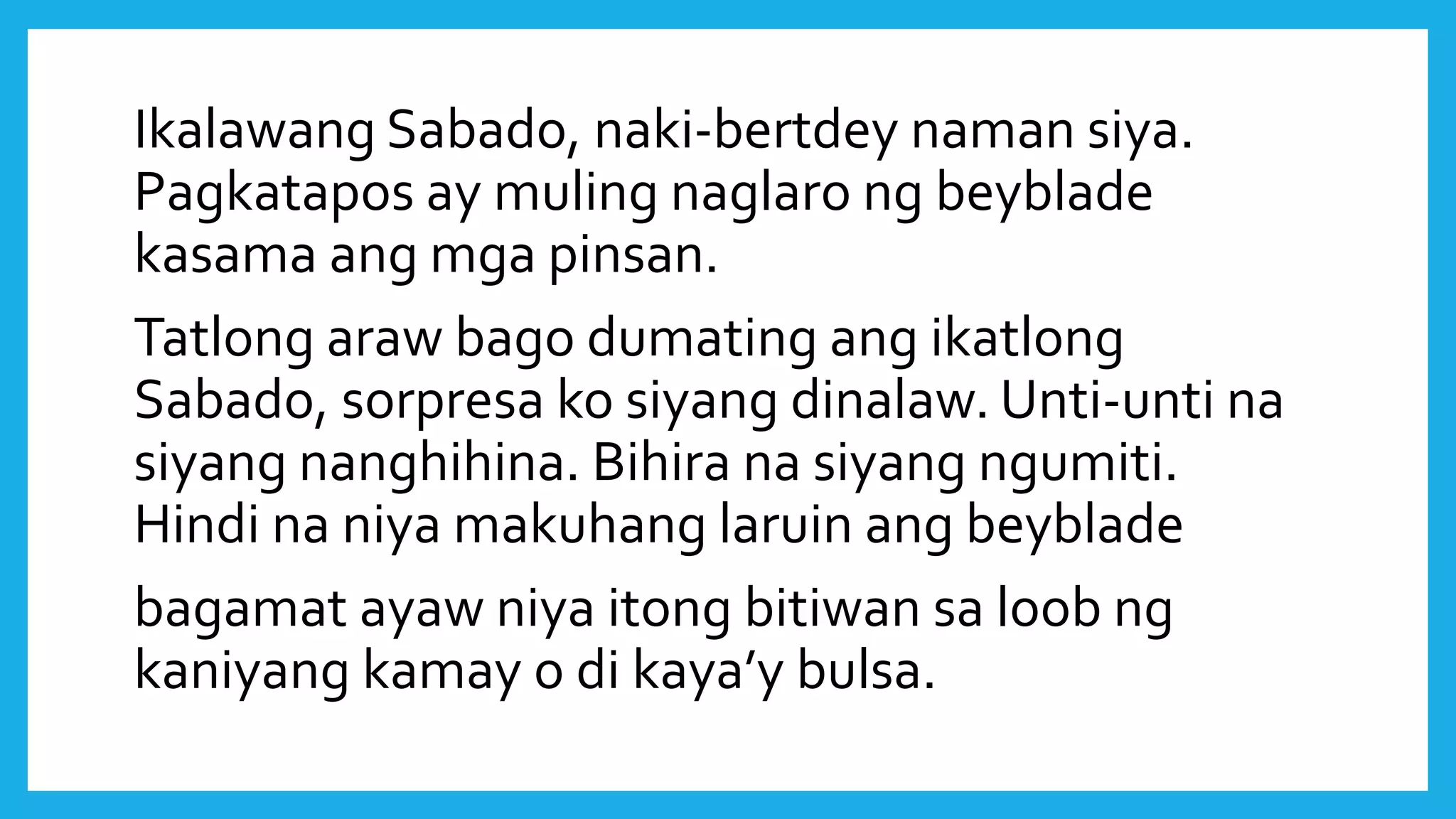 Anim na sabado ng beyblade | PPTX