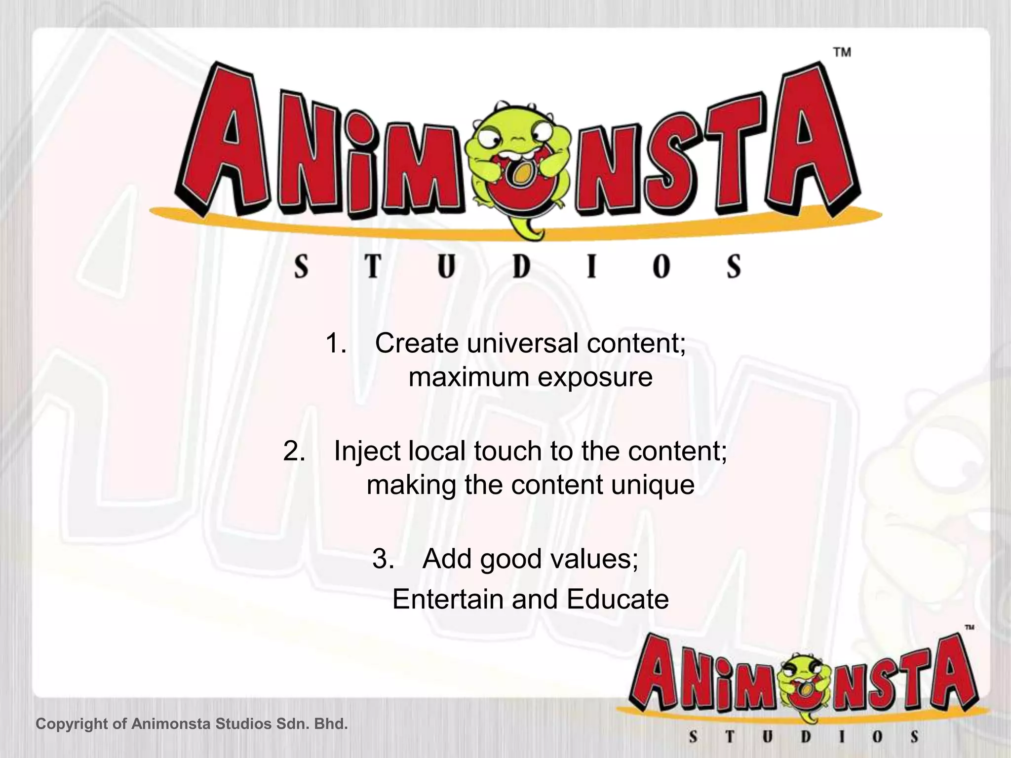 Universal Content with Local Touch - Animonsta @ Kre8tif Conference | PPTX