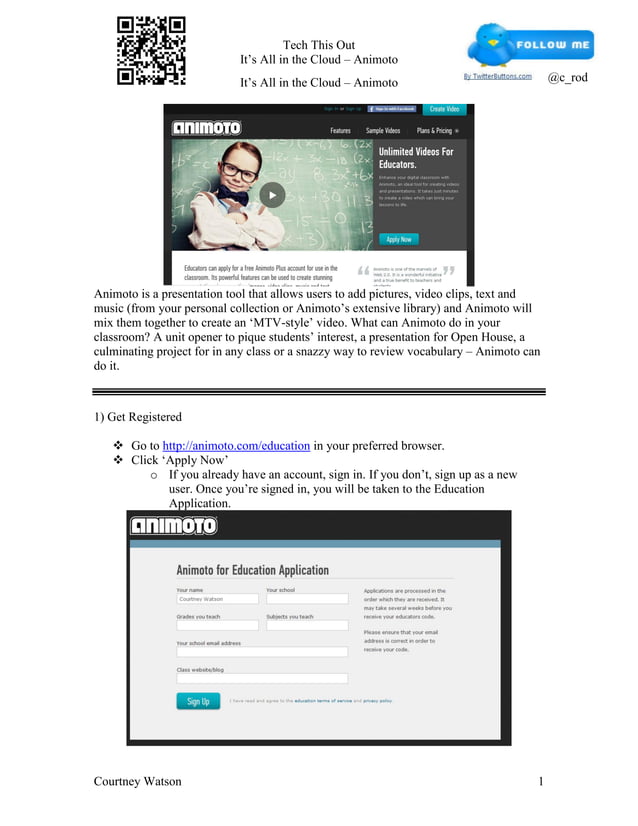 Animoto Directions | PDF | Free Download