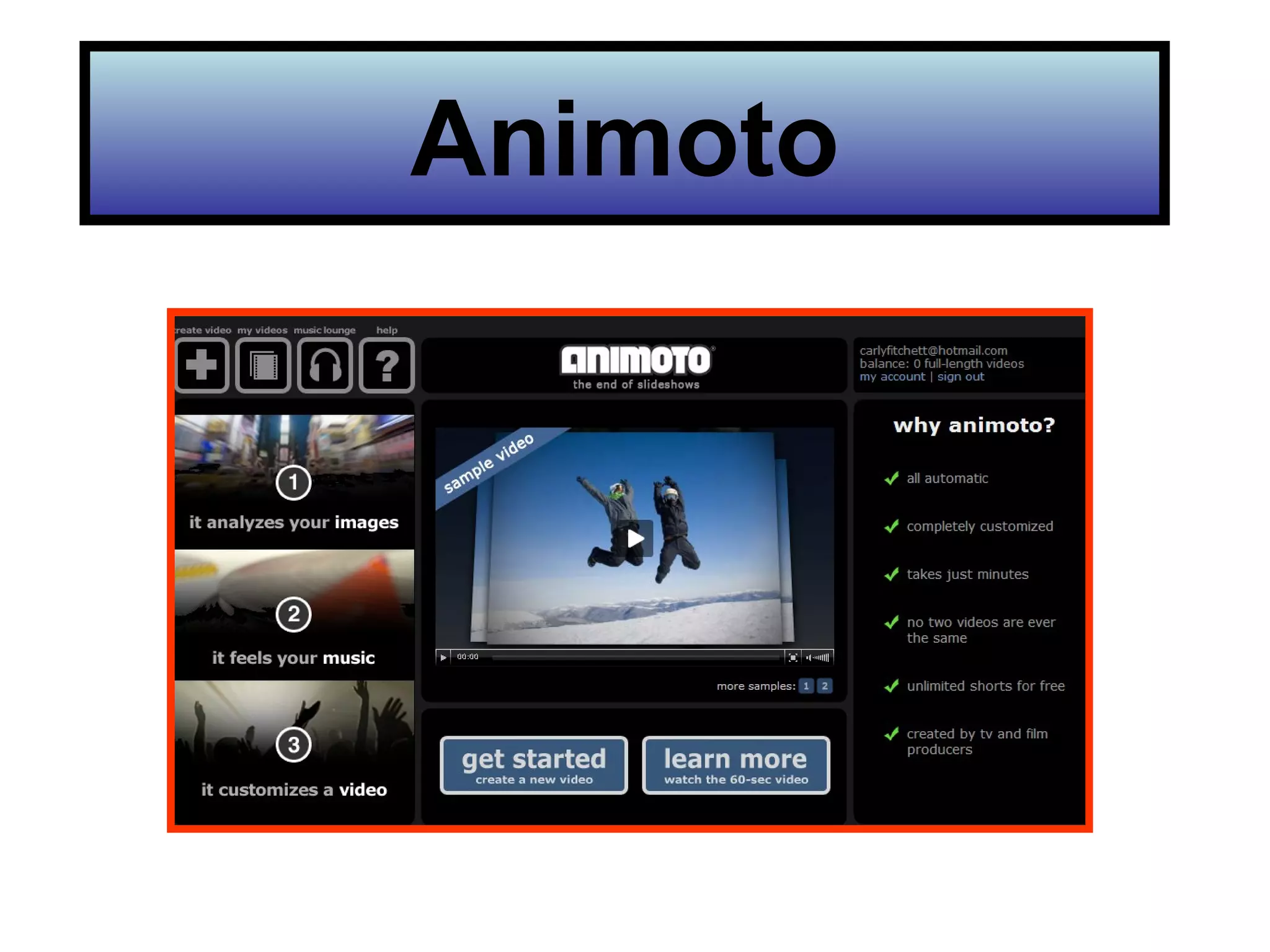 How to use Animoto | PPT