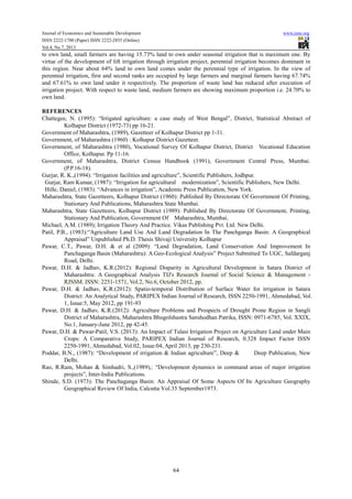 An impact of irrigation project on agriculture land holding a ...