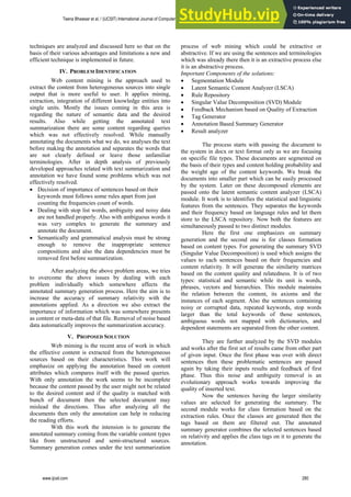 An Improved Annotation Based Summary Generation For Unstructured Data | PDF