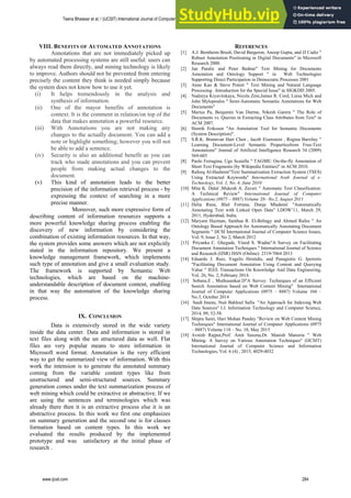 An Improved Annotation Based Summary Generation For Unstructured Data | PDF