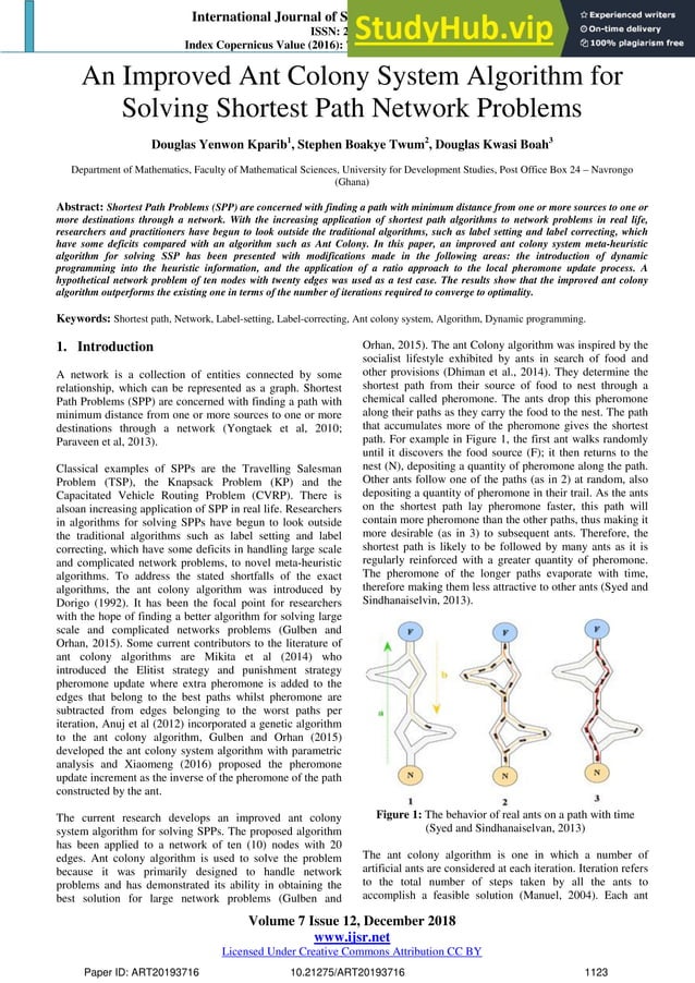 An Improved Ant Colony System Algorithm for Solving Shortest Path ...