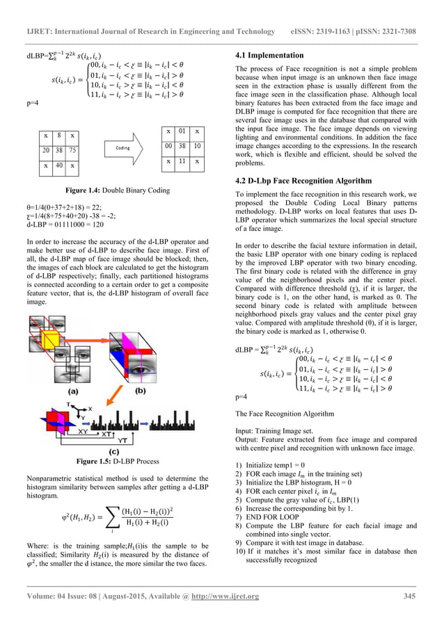 An improved double coding local binary pattern algorithm for face recognition | PDF
