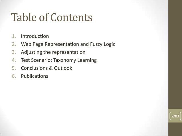 An improved fuzzy system for representing web pages in Clustering Tasks | PPTX