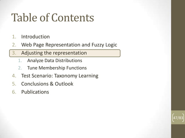 An improved fuzzy system for representing web pages in Clustering Tasks | PPTX
