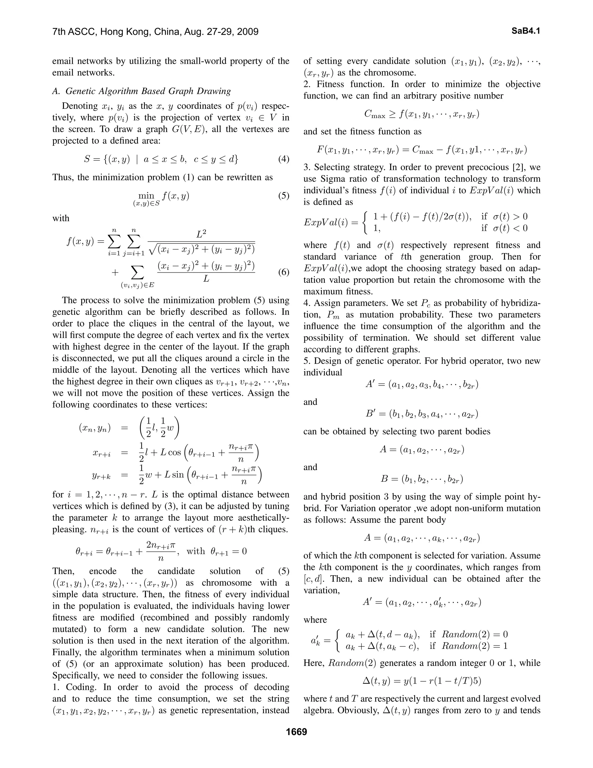 An improved graph drawing algorithm for email networks | PDF