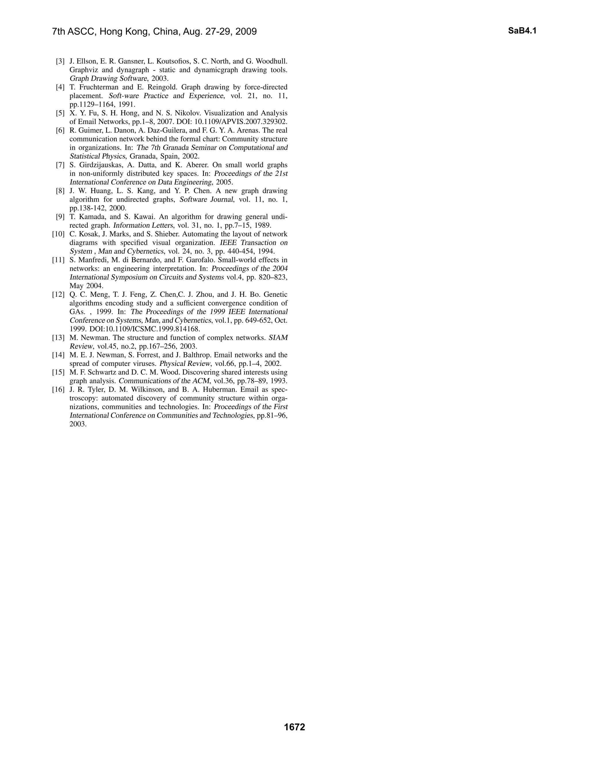 An improved graph drawing algorithm for email networks | PDF