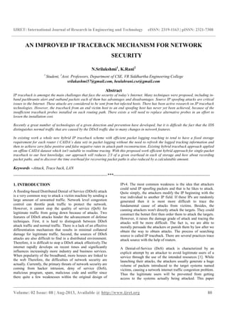 An improved ip traceback mechanism for network | PDF