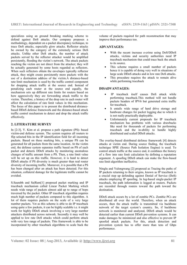 An improved ip traceback mechanism for network | PDF