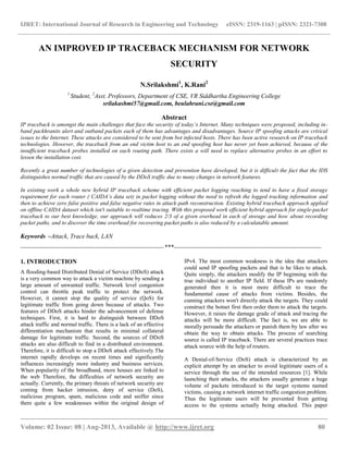 An improved ip traceback mechanism for network security | PDF