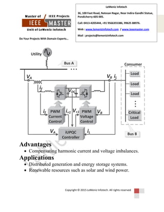 An improved iupqc controller to provide additional grid voltage regulation as a statcom | PDF