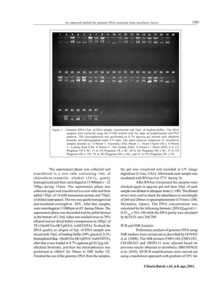 An improved method for genomic dna extraction from strawberry leaves | PDF