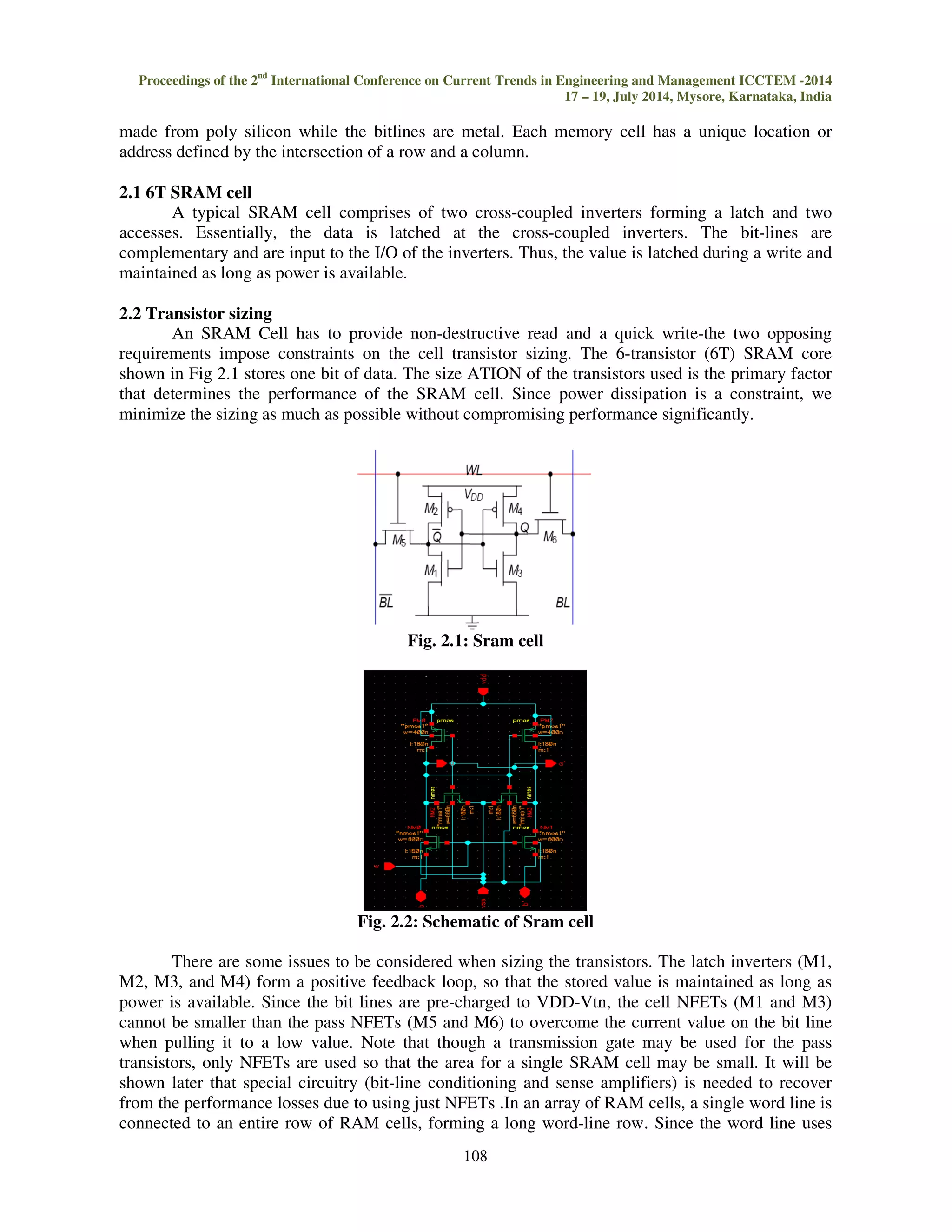 An improvised design implementation of sram | PDF